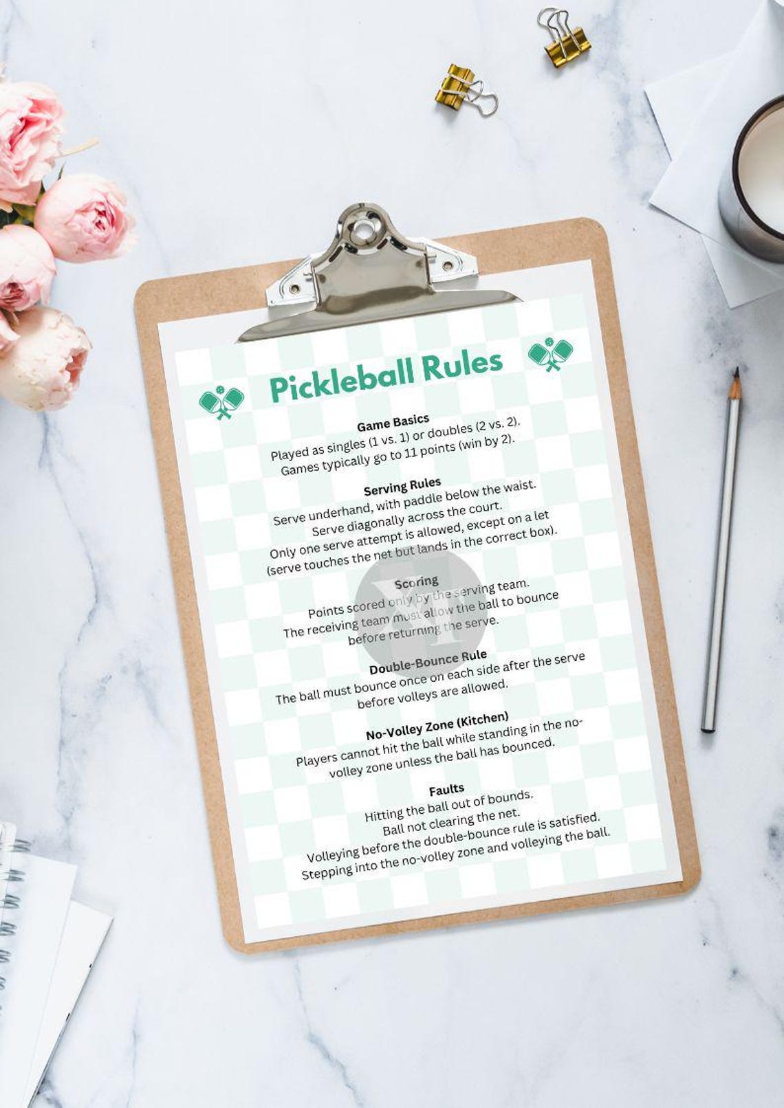 Printable Pickleball Rules Instant Download PDF - Etsy
