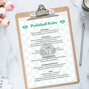 Printable Pickleball Rules Instant Download PDF - Etsy