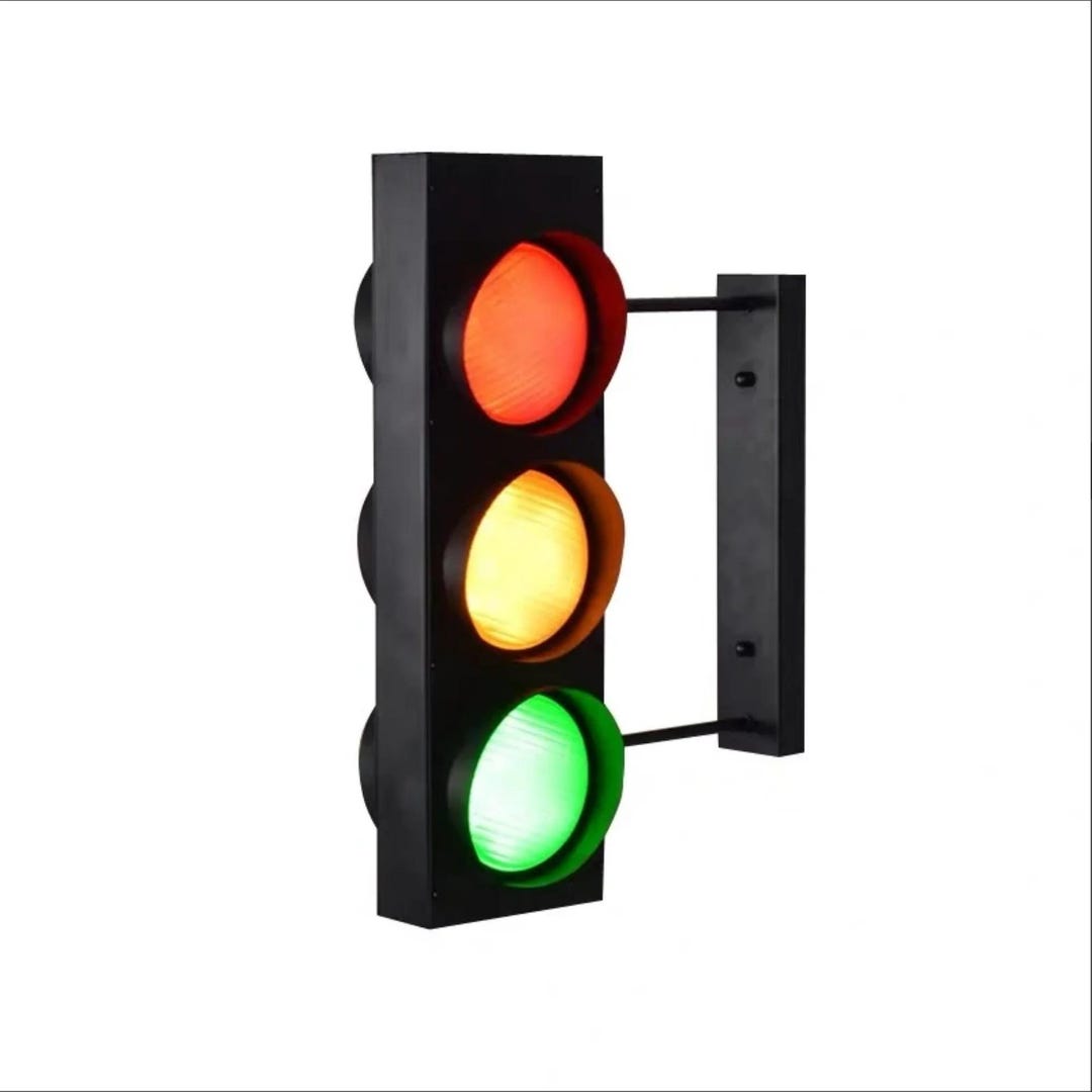 Modern Traffic Light Wall Decor, Mancave Decor, Game Room Decor, Remote ...