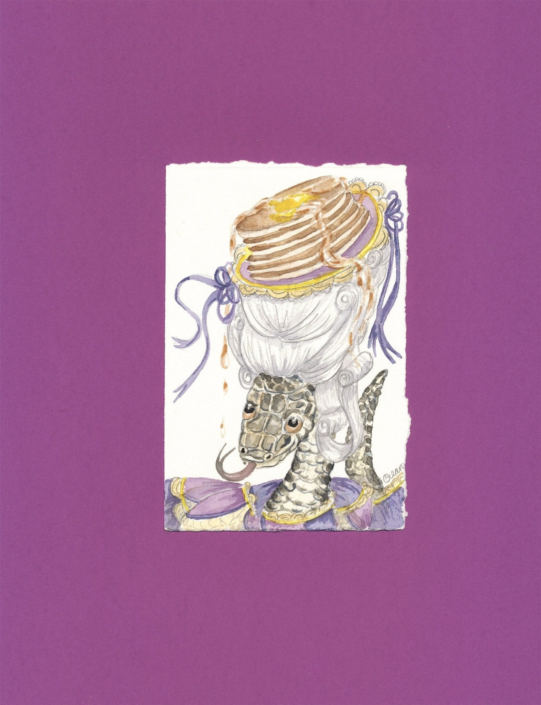 One of a Kind Original Snake Art Pancakes Gift Breakfast Food Decor ...