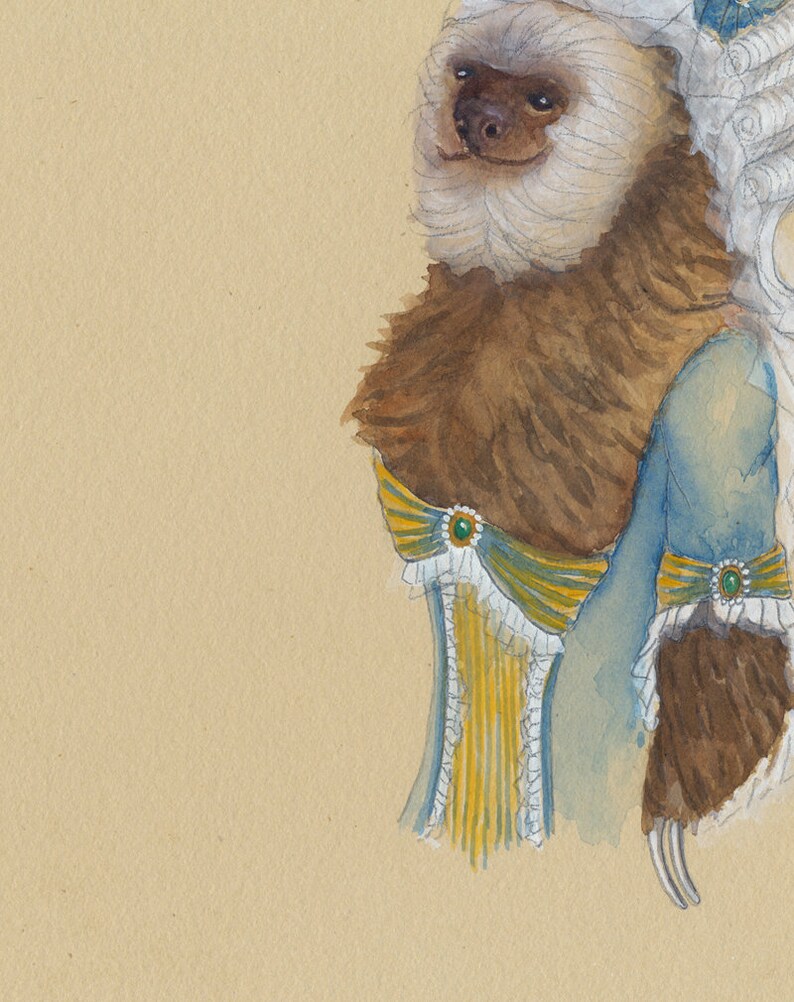 Sloth Cards Croissant Cards Funny Animal Cards French Cards - Etsy