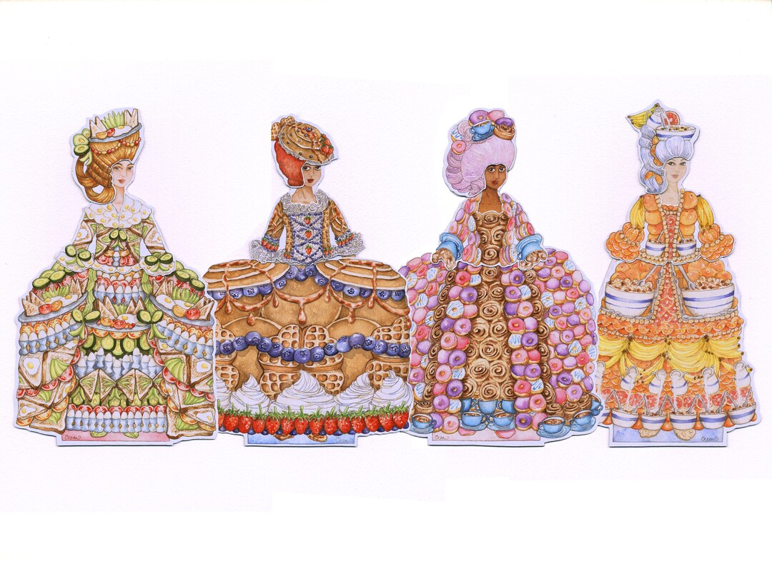 Magnetic Paper Dolls Breakfast Food Gift, Breakfast Food Art, Breakfast ...