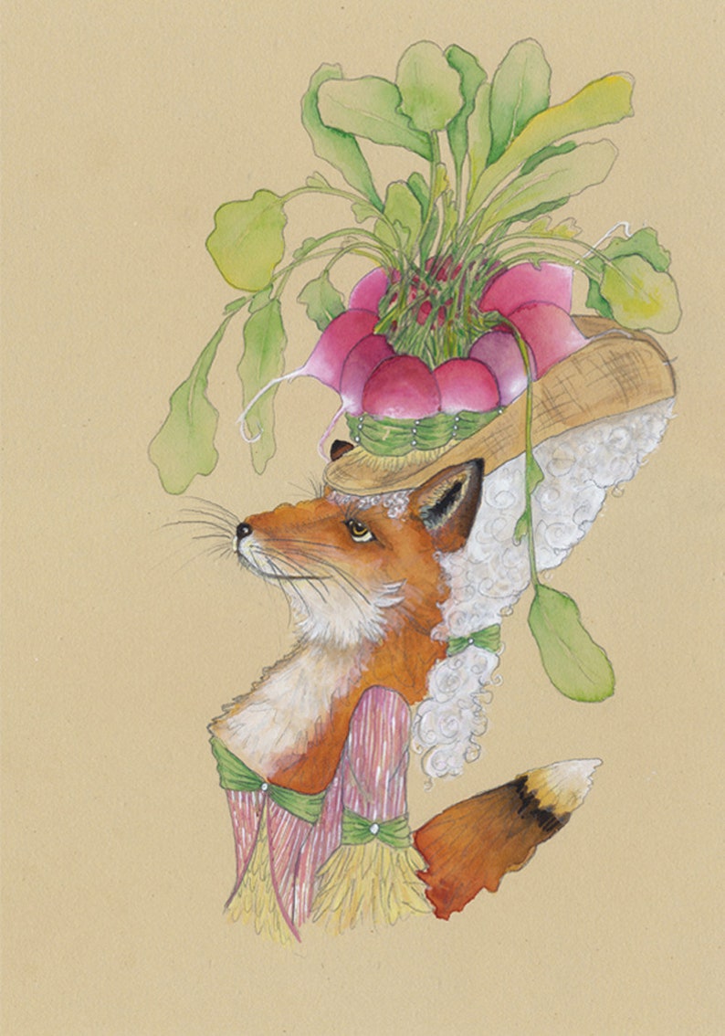 Unique Fox Cards, Vegetable Cards, Fox Invitations, Fox Thank You Cards ...
