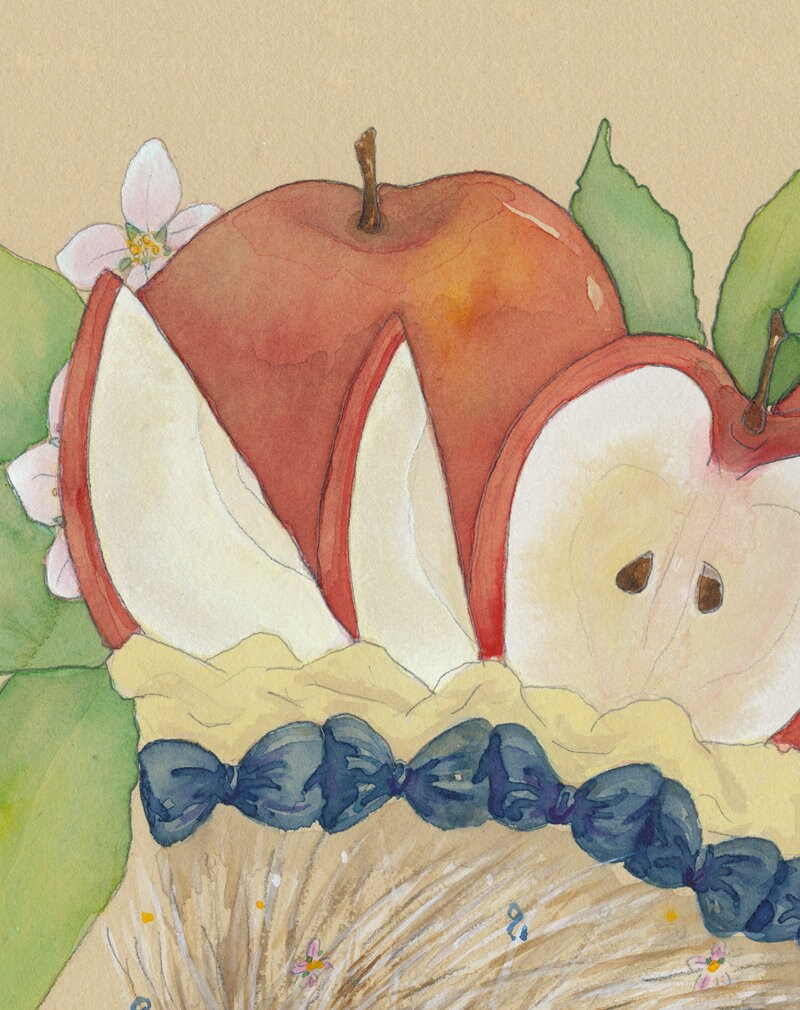 Porcupine French Animal Alphabet Letter P Porc-épic Pommes - Etsy