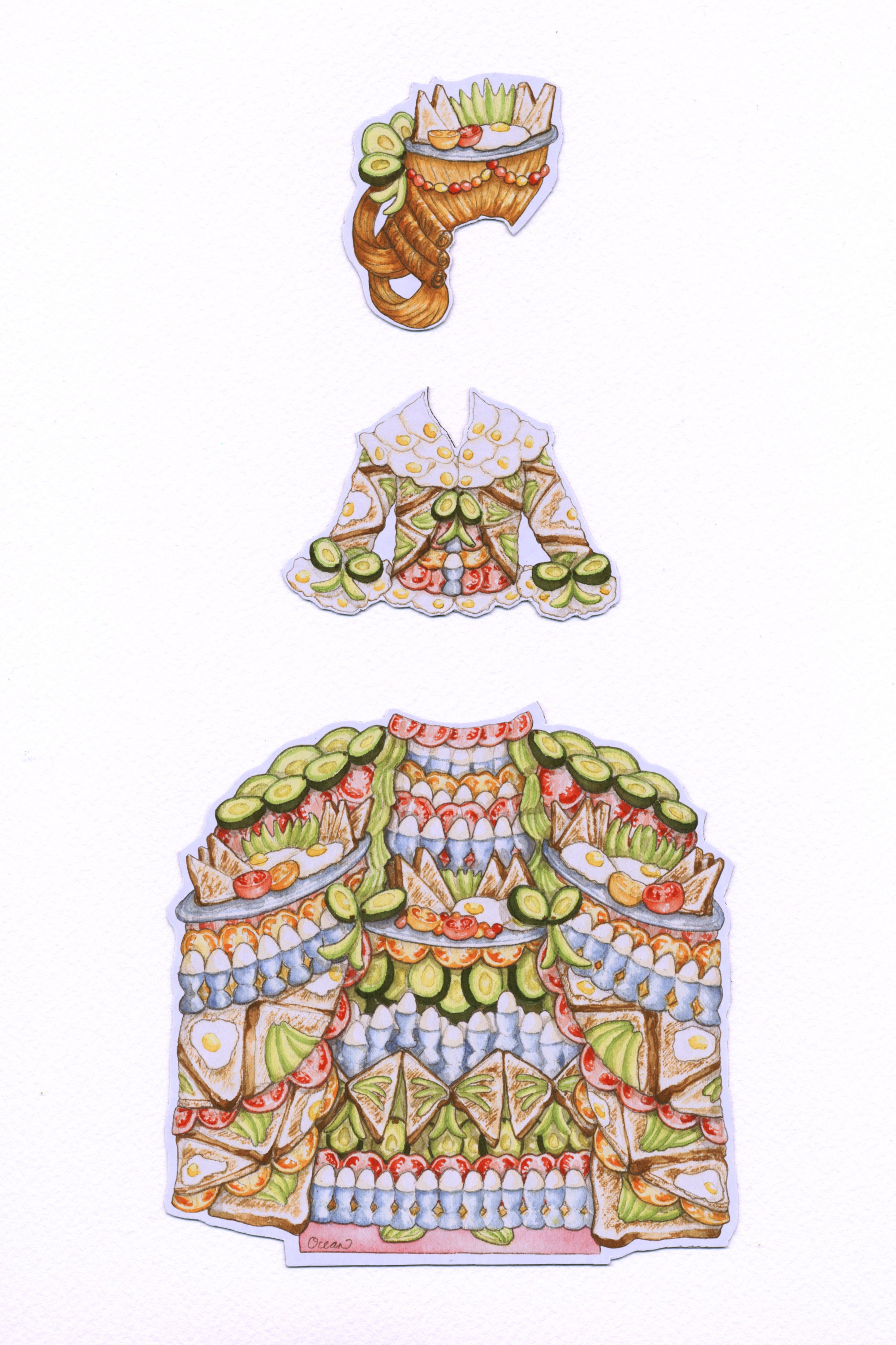 Magnetic Paper Dolls Breakfast Food Gift, Breakfast Food Art, Breakfast ...