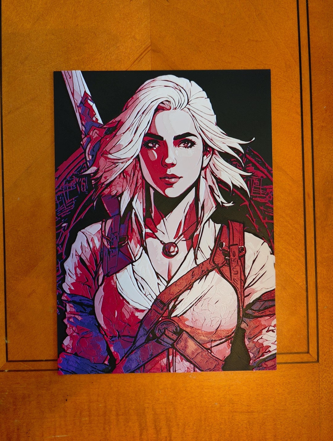Ciri From the Witcher Fan Art 3D Filament Painting / Picture Art - Etsy