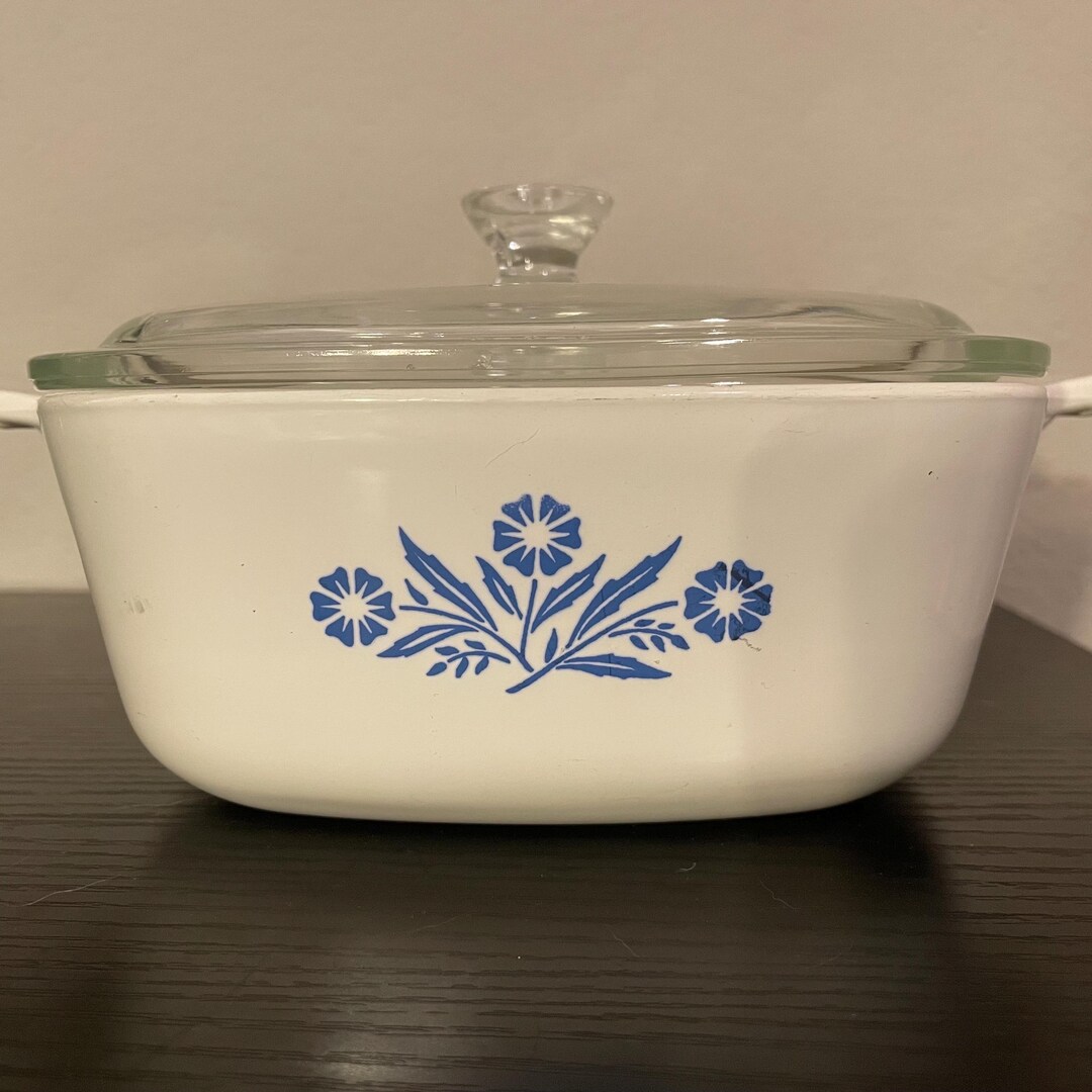 Vintage 1950s Corningware Pyroceram Blue Cornflower Casserole: Usa-made ...