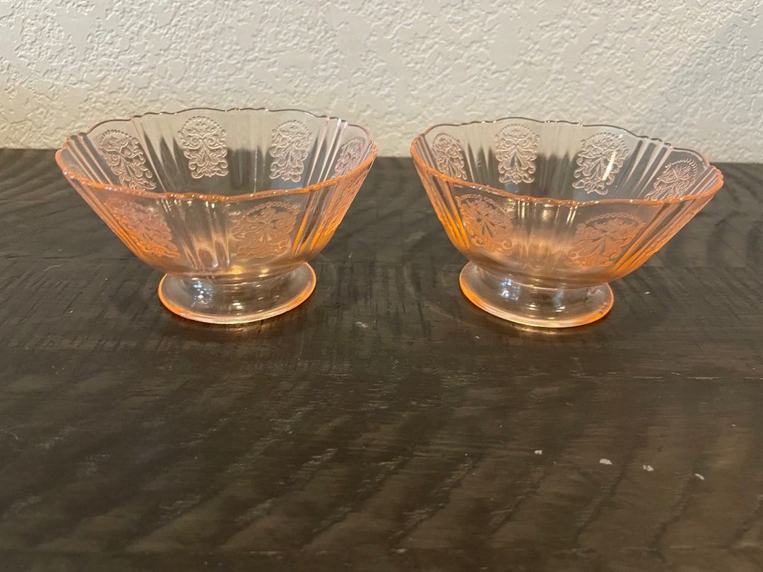 2 Vintage Macbeth-evans American Sweetheart Pink Depression Glass ...