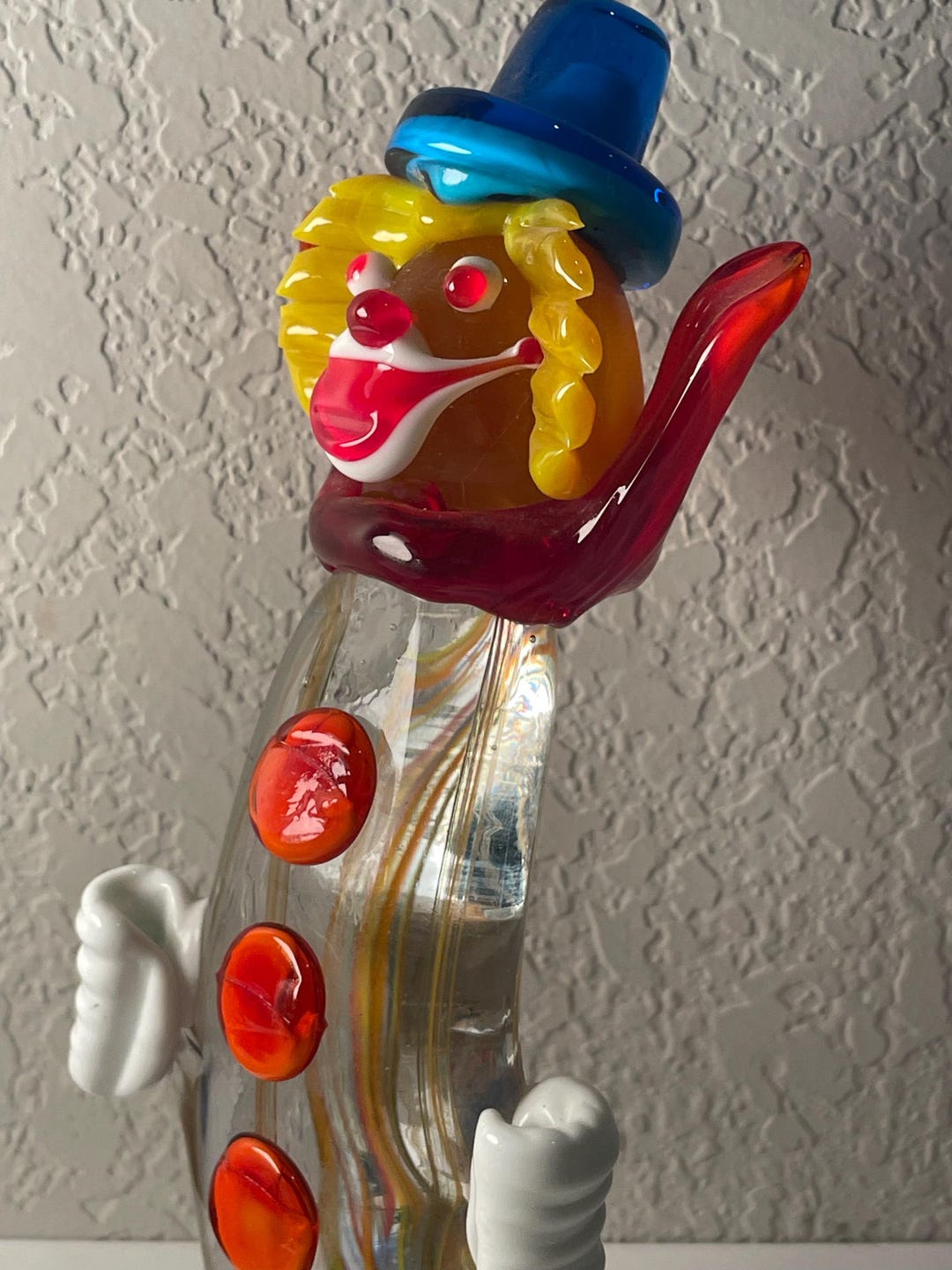 Vintage Murano Hand Blown Colorful Clown Art Glass Figurine ...