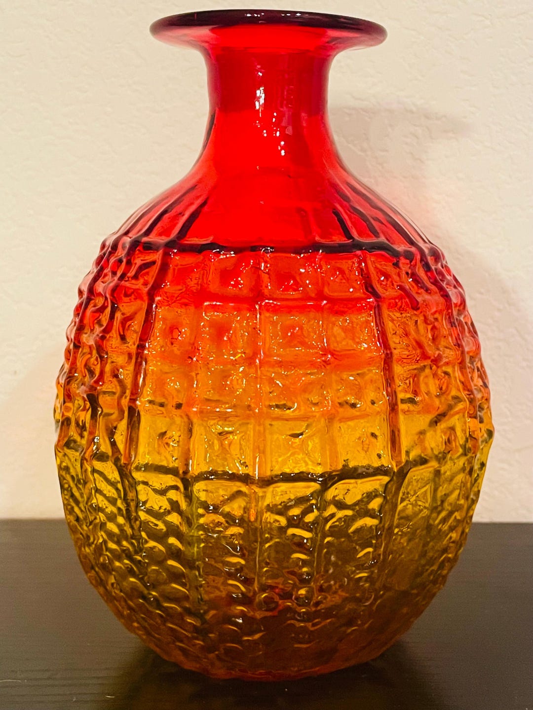 Blenko Glass Amberina Decanter #7024, Missing Stopper, 1970-71 ...