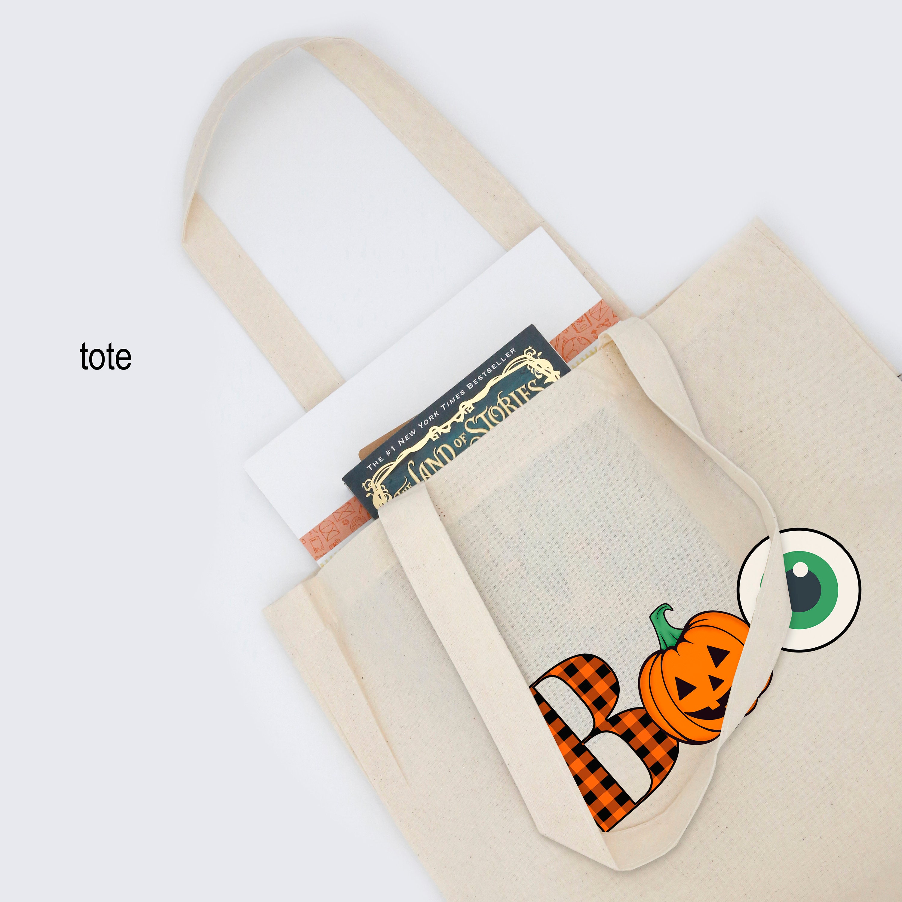 BOO, Halloween Totes, Candy Tote Bag, Trick or Treat Bag, Treat Bags ...