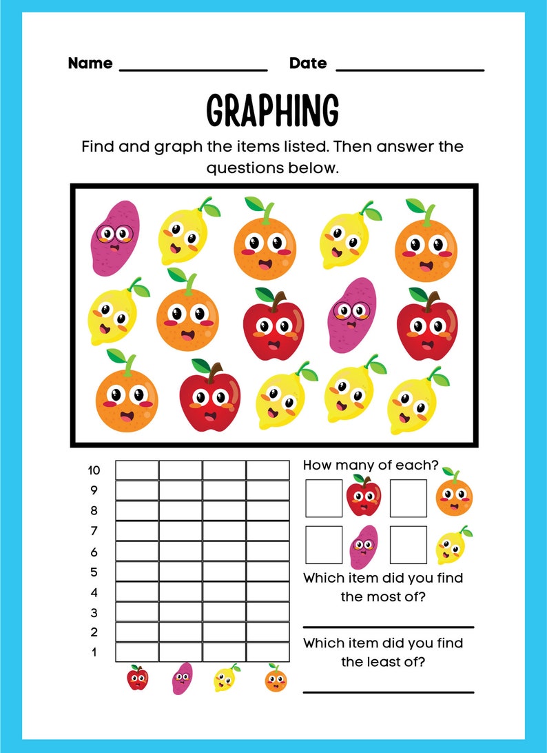 Graphing Worksheets - Etsy