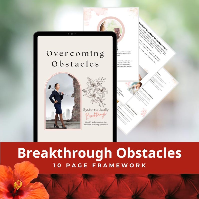 Overcome Obstacles, Habit Change Guide + Worksheet, Identify & Release ...