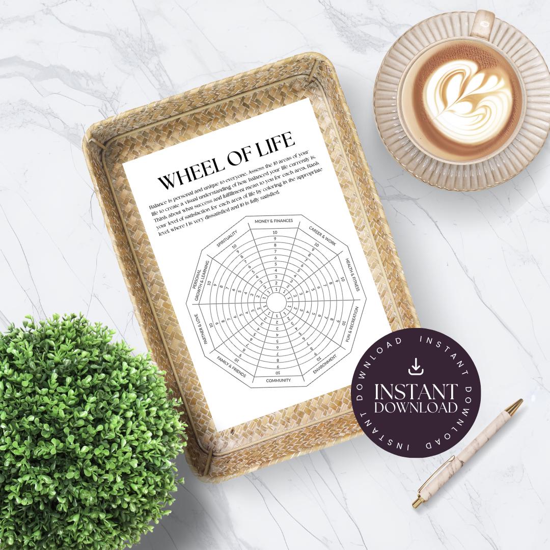 Wheel of Life, Self-assessment Worksheet, Personal Growth Printable ...