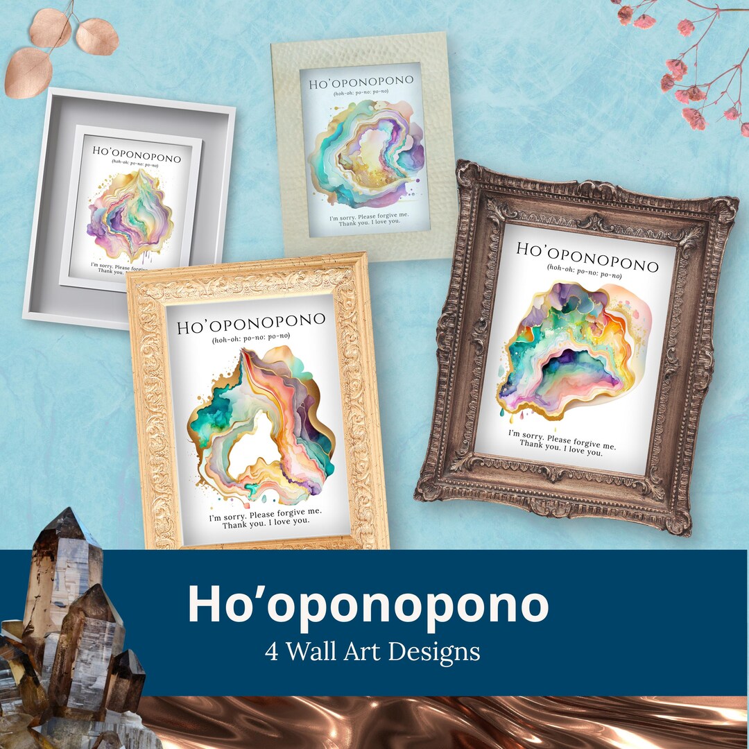 Hawaiian Ho'oponopono Print, Aloha Print, Manifestation Poster ...