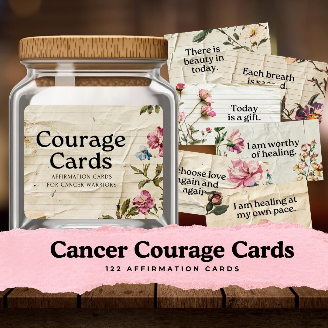 Cancer Affirmation Cards, Cancer Warrior, Daily Mantra, Gift for Cancer ...