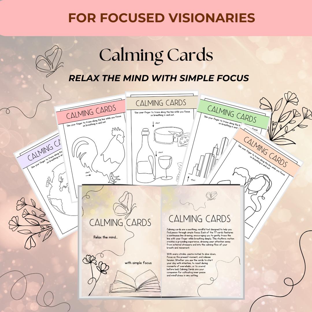 Finger Tracing Calming Cards, Printable Mindfulness Flash Cards ...
