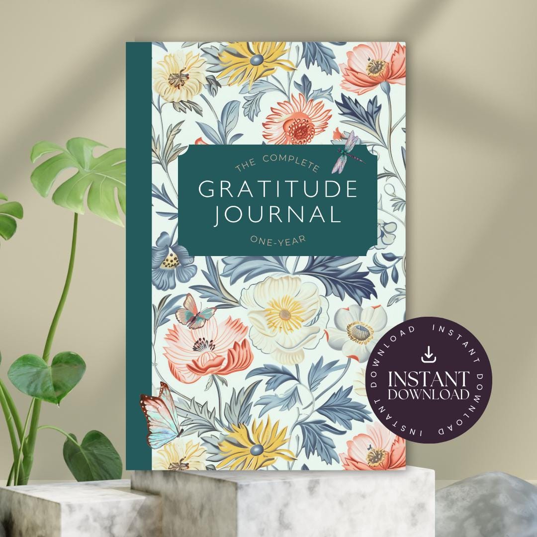 The Complete One Year Gratitude Journal, Digital Journal, Conscious ...