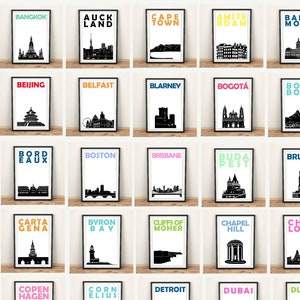 City Prints: Set of 4 Prints, City Art Prints, Cities Art, City Prints ...