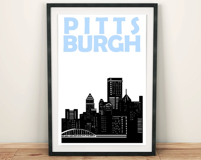 Pittsburgh, PA Icon Watercolor Illustration - Etsy