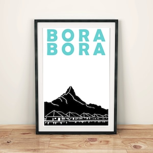 Bora Bora Print, Travel Memory Gift, Bora Bora Poster, Bora Bora Art ...