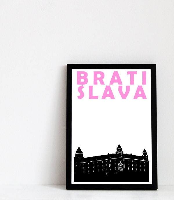 Bratislava Print A4 / A3 / A3 Slovakia Art Print City - Etsy