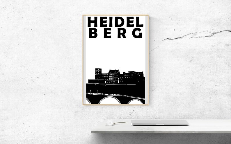 Heidelberg Print, Heidelberg Germany Print, Heidelberg Poster ...