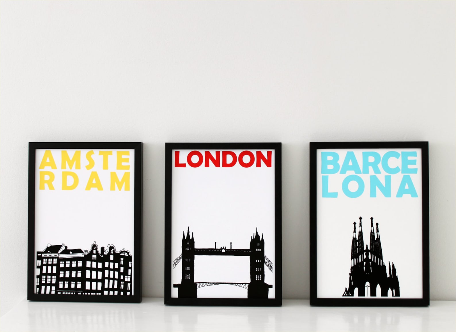 City Prints: Set of 3 Prints Travel Memories City Art Print - Etsy