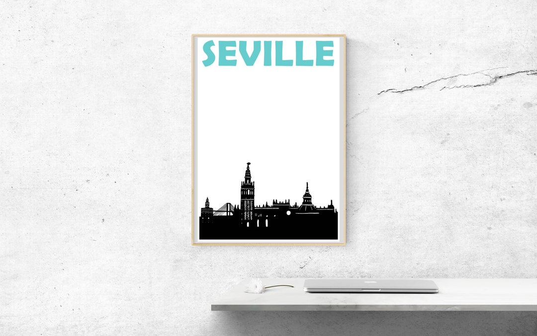Seville Print, Spain Art, Sevilla Print, Seville Poster, Seville Spain ...