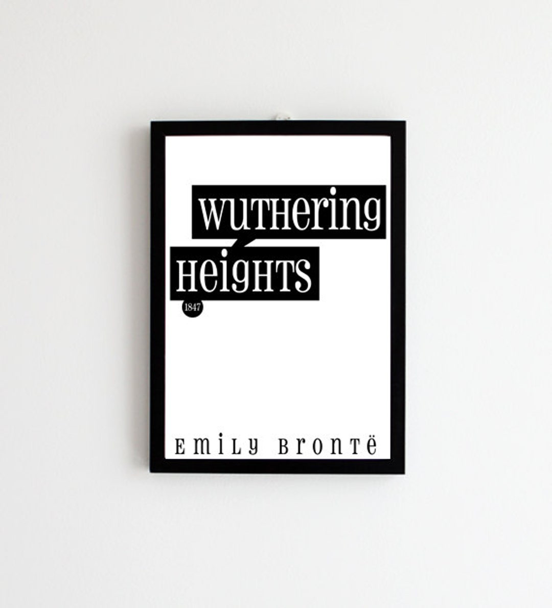 Wuthering Heights Poster, Book Cover Art, Emily Bronte Art, Wuthering ...