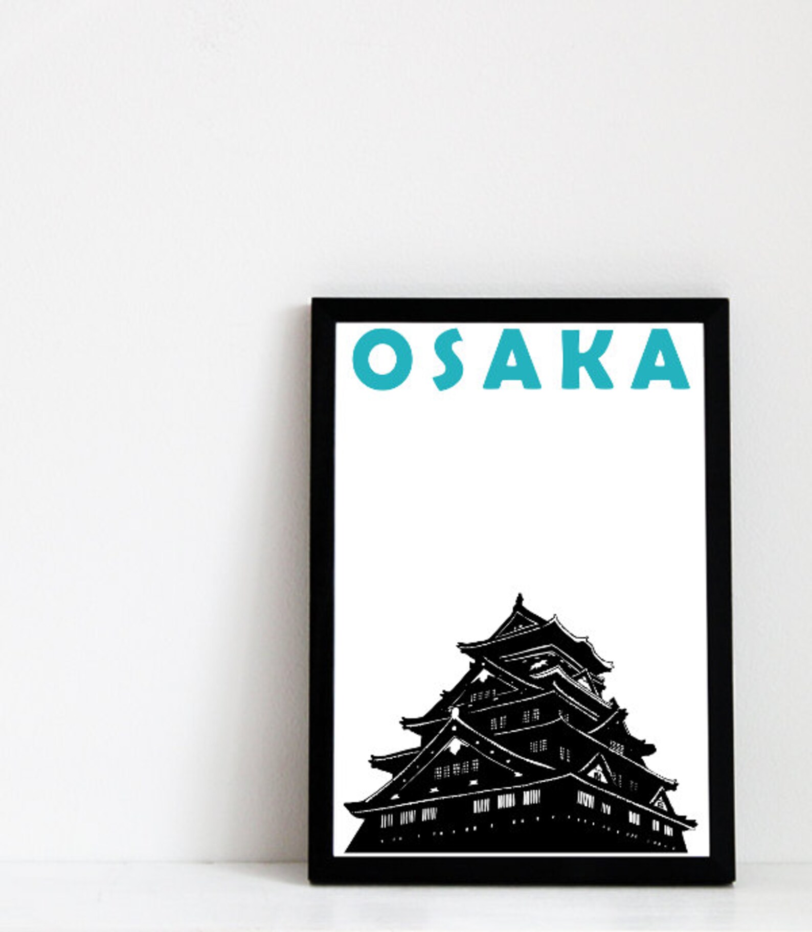 Osaka Print Japanese Print Osaka Poster Japanese Art Osaka - Etsy