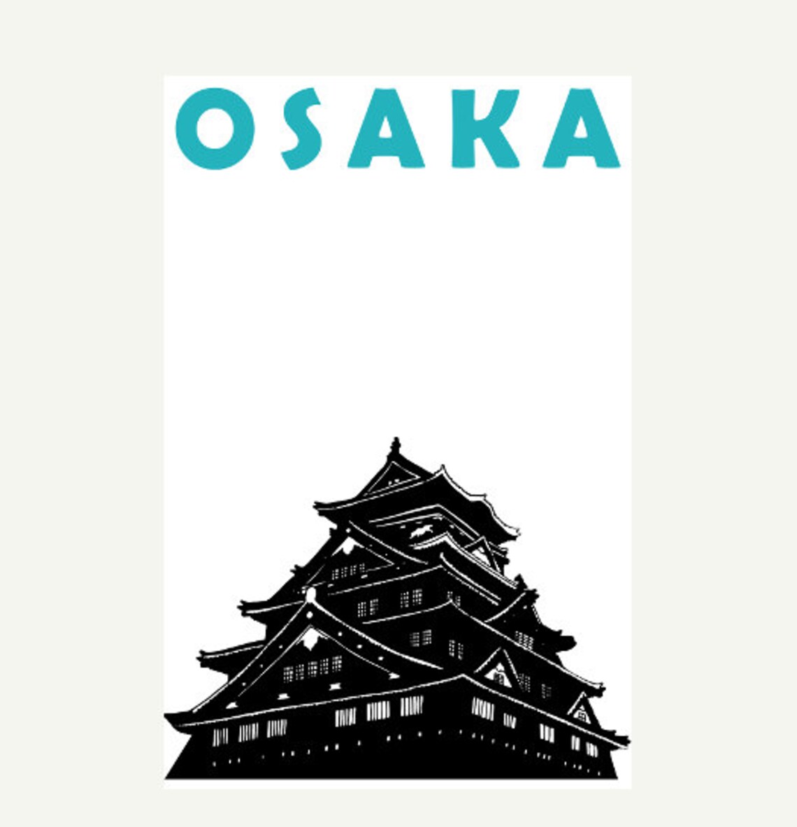 Osaka Print Japanese Print Osaka Poster Japanese Art Osaka - Etsy