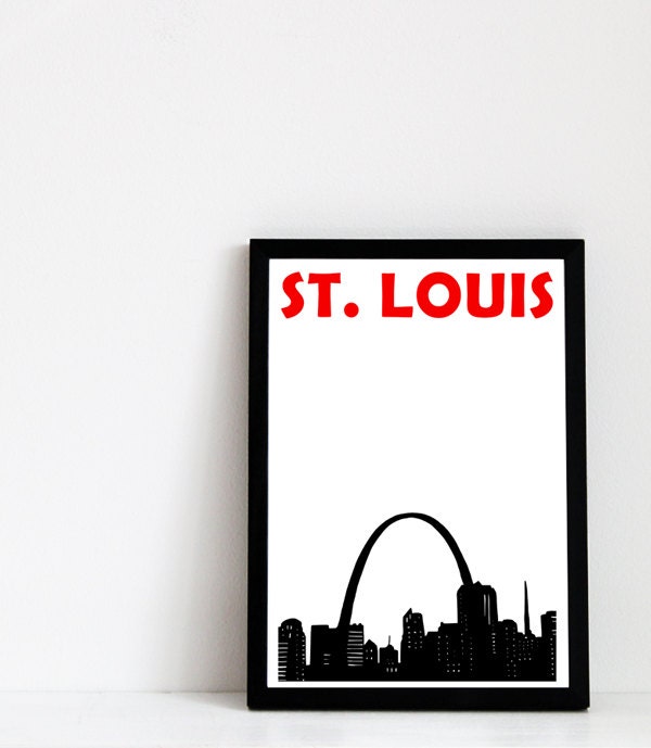 St. Louis Print, St. Louis Skyline Print, Moving in Together Gift, St ...