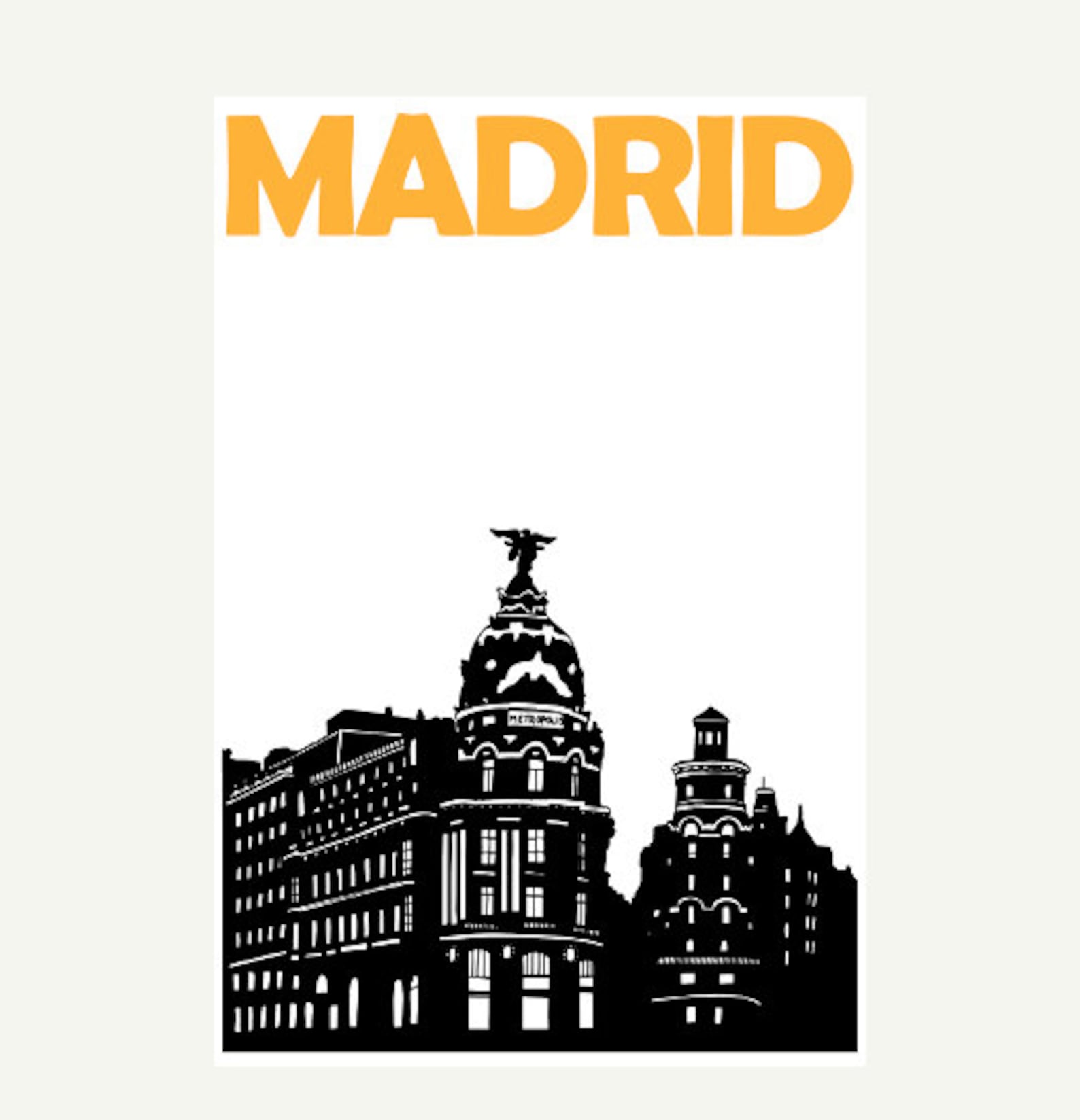 Madrid Print, Spain Travel Poster, City Print, Travel Memory, Spanish ...