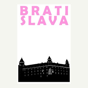 Bratislava Print - A4 / A3 / A3+ - Slovakia Art Print, City Poster ...