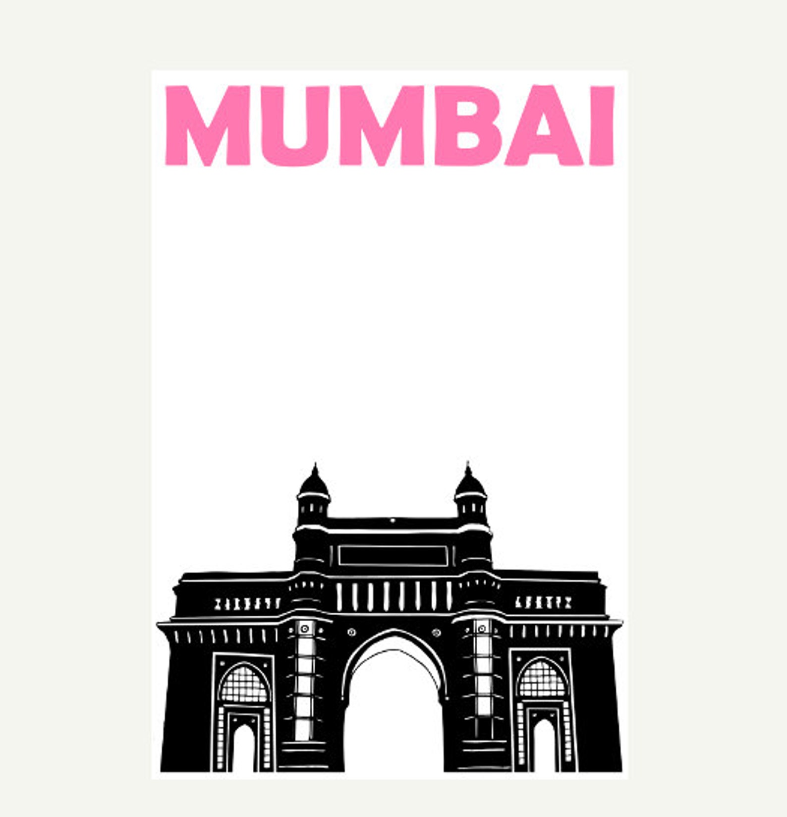 Mumbai Print Indian Art Poster Mumbai Poster India Travel - Etsy