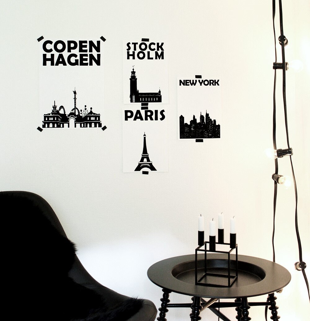 City Prints: Set of 3 Prints, Travel Memories, City Art Print ...