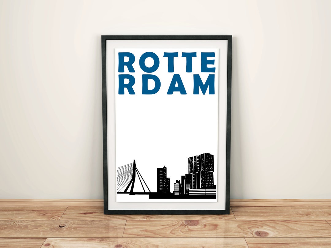 Rotterdam Print, Netherlands Art Print, Rotterdam Poster, Rotterdam Art ...