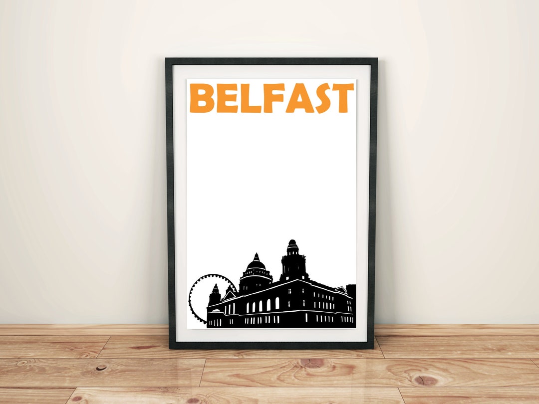 Belfast Print, Northern Ireland Print, City Print, Belfast Poster ...
