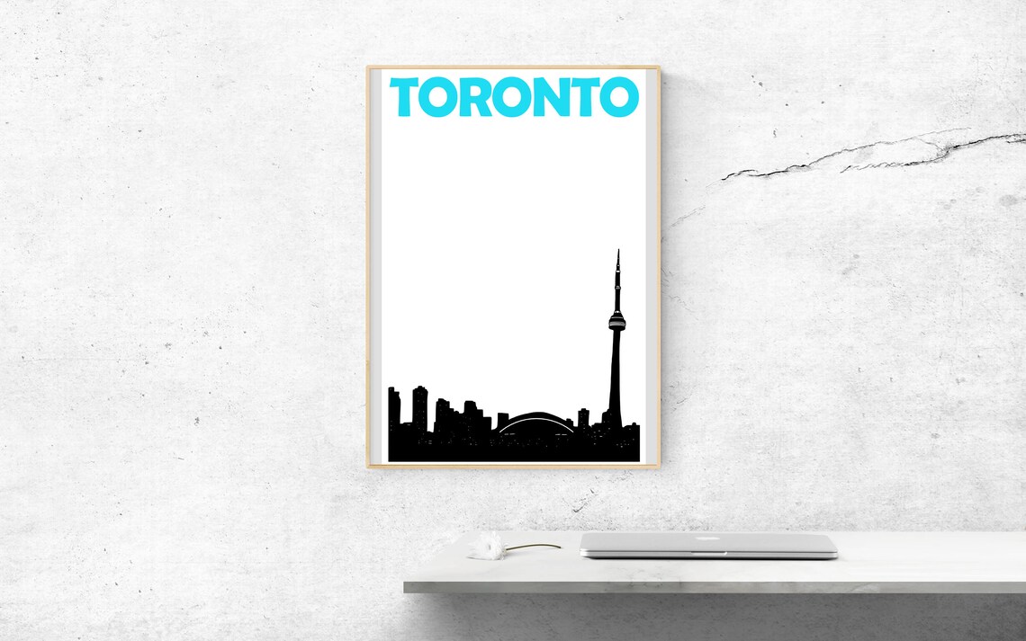 Toronto Print Toronto Skyline Canada Print Toronto Art - Etsy