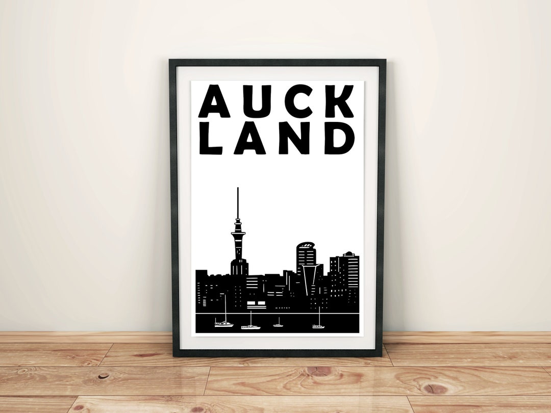 Auckland Print, New Zealand Poster, Auckland Poster, Auckland Art Print ...