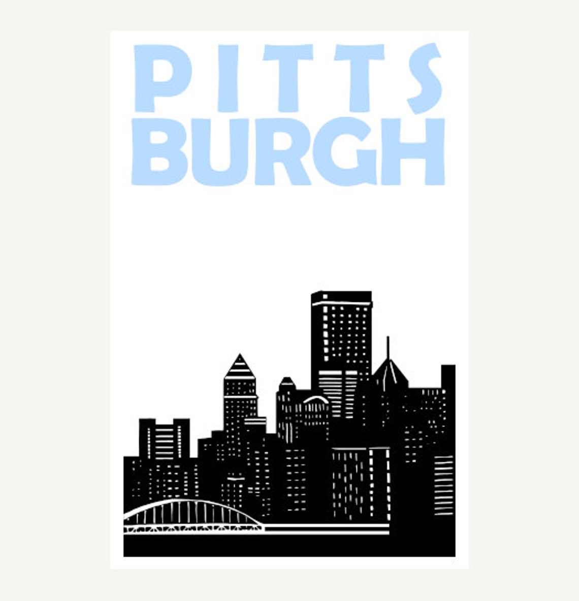 Pittsburgh Print, Pittsburgh Skyline Poster, Pittsburgh Art, Moving ...