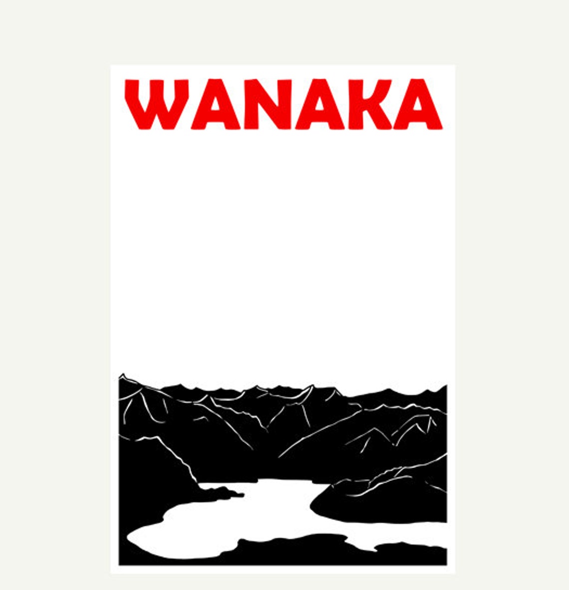 Wanaka Print, New Zealand Art, Wanaka Poster, Wedding Art Gift, New ...