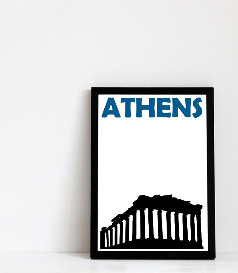 Athens Print, Greece Poster, Athens Greece, Athens Poster, Athens Art ...