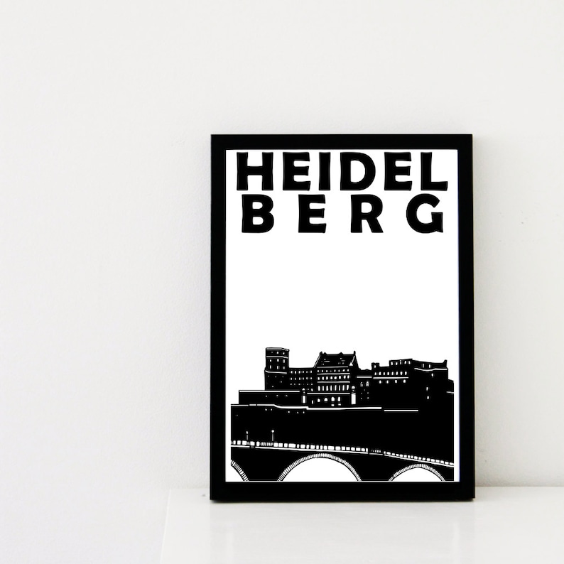 Heidelberg Print, Heidelberg Germany Print, Heidelberg Poster ...