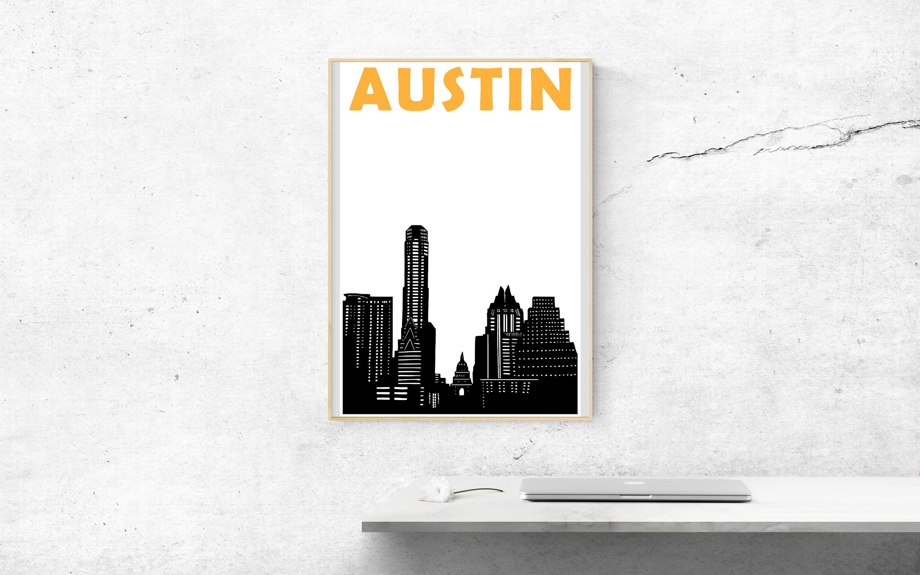Austin Print Austin Skyline Art Print Austin Texas Print - Etsy