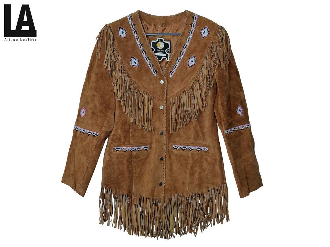 COWGIRL WESTERN JACKET, Western Handmade Leather Jacket With Fringe ...