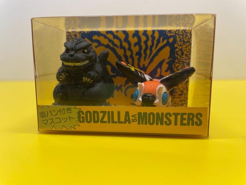 Godzilla Vintage Kaiju Mini Figure Godzilla and Mothra Height 1.5 ...