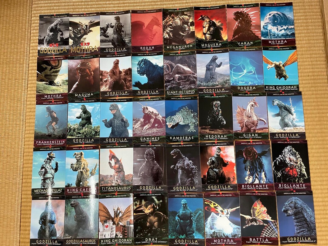 Godzilla Card 67 Kinds Made in JAPAN Vintage Japan 6-9-03 - Etsy