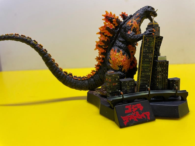 Godzilla Zenshu Vintage Kaiju Diorama Mini Figure Godzilla Vs Destroya ...